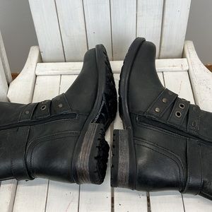 Eric Michael | Shoes | Eric Michael Leather Moto Biker Calf Boots Size ...